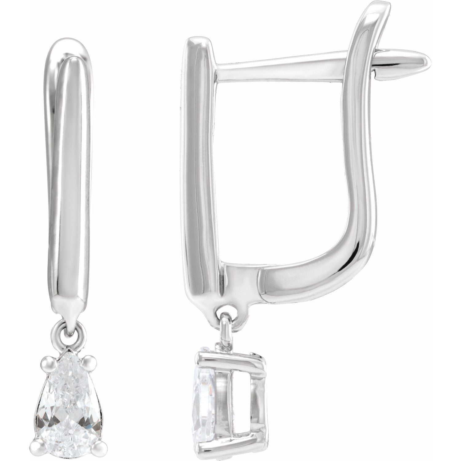 Buy Lab Grown Diamond Lever Back Stud Earrings - Paris Jewelry & Co.